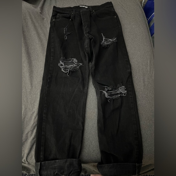 Wrangler | Jeans | Wrangler Ripped Black Jeans | Poshmark